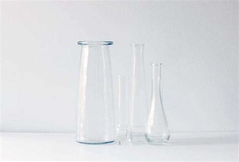 Vintage Clear Glass Vases