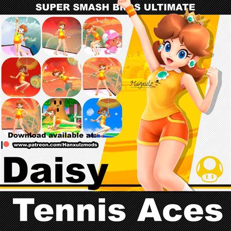 SSBU Mod Daisy Tennis Aces By Hanxulz On DeviantArt Ace Super