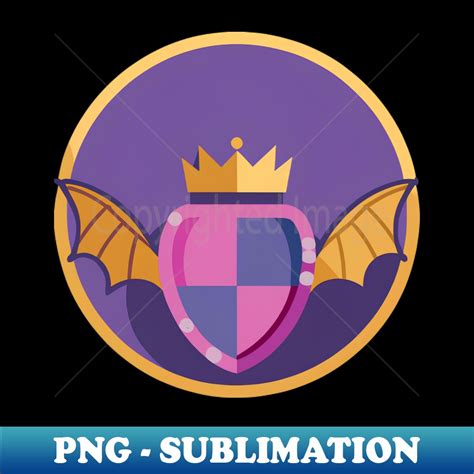 Whimsical Candy Shield Purple And Pink With Violet Bat Wings Inspire Uplift