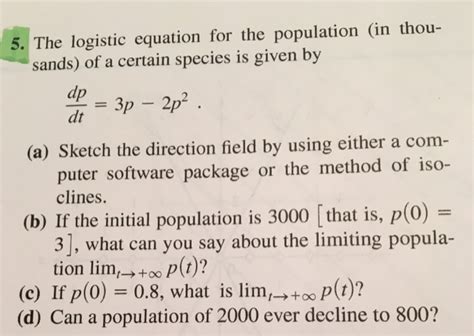 solved the logistic equation for the population in