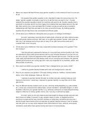 Assignment Human Sexuality Pdf Name One Reason Michael Kimmel Says Gender Equality