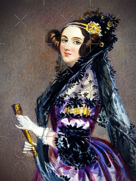 Ada Lovelace Portrait Female Coder Programmer Scientist Graphic T