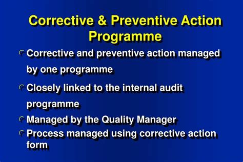 PPT Comprehensive Corrective Preventive Action Program PowerPoint Presentation ID
