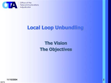 PPT Local Loop Unbundling PowerPoint Presentation Free Download ID