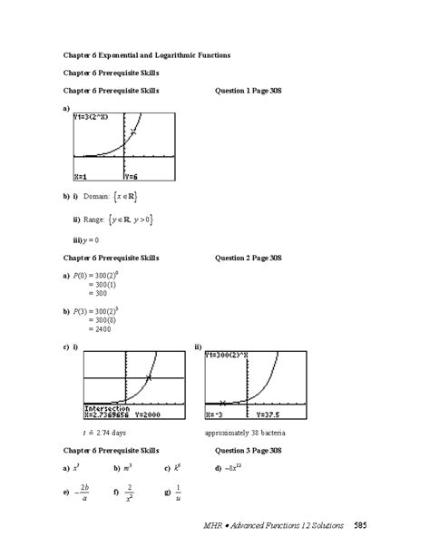 Af12 Chapter 6 Solutions Chapter 6 Exponential And Logarithmic Functions Chapter 6