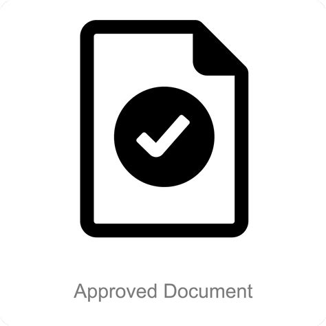 Approved Document And Verify Document Icon Concept 25904084 Vector Art At Vecteezy