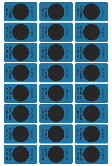 Blue Void Size 1 X 1 Inch Camera Block Tamper Evident Mobile Phone