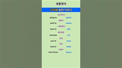 생활영어 구어체 표현 익히기 기초생활영어 매일 반복듣기 필수영어단어 영어회화 영어공부 Shorts