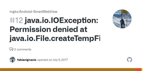 Ioexception Permission Denied At Filecreatetempfile · Issue 12 · Mgksandroid