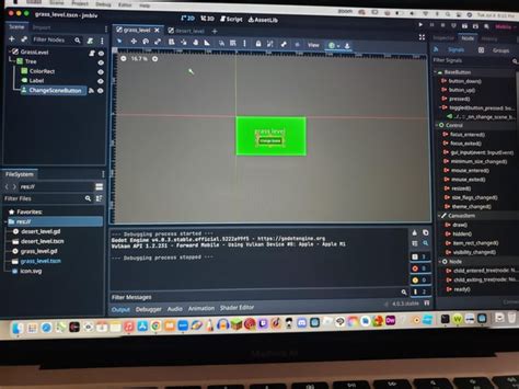 having trouble switching scenes with a button press r godot