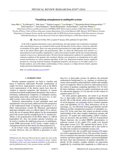 Pdf Visualizing Entanglement In Multiqubit Systems