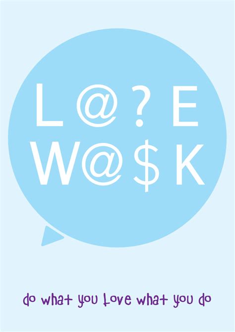 Love Work Poster Web Design Graphic Design Branding Sydney