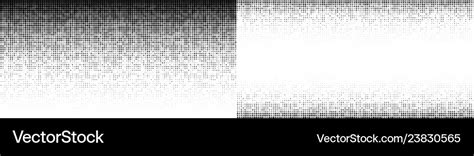 Halftone Horizontal Gradient Pattern Set Vector Image