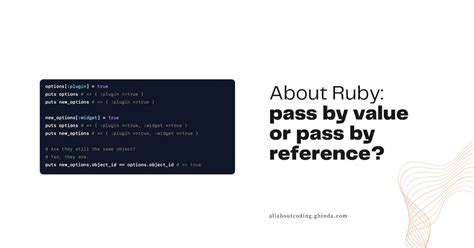 Lucian Ghinda On Linkedin About Ruby Pass By Value Or Pass By Reference