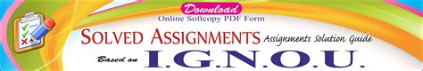 How To Get Ignou Solved Assignment Free Download