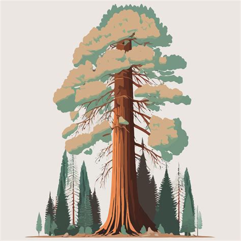 Adult Giant Sequoia Tree 17725703 Vector Art At Vecteezy