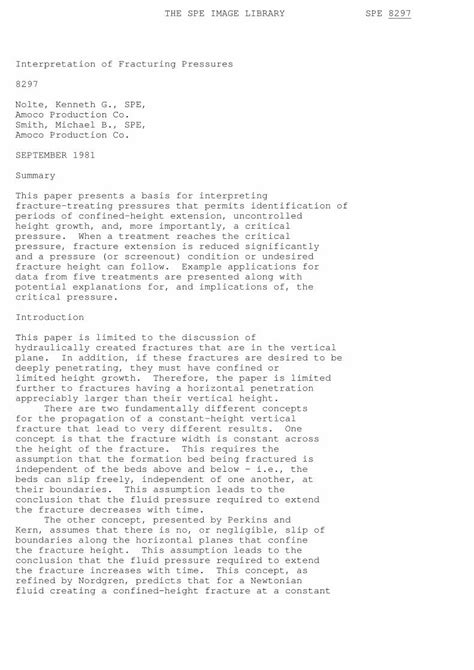 Pdf Interpretation Of Fracturing Pressures Dokumentips