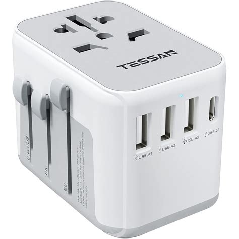 Международен адаптер за контакт Tessan 633fc 3xusb A 2 4a 1xusb C 3a Emag Bg