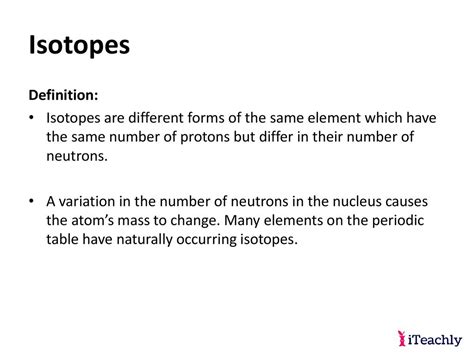 Isotopes Definition