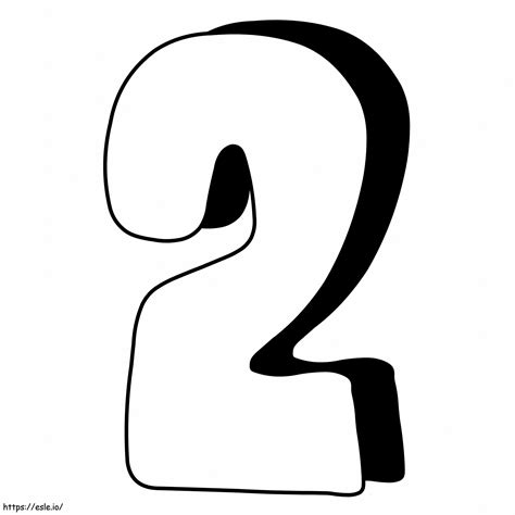 Good Number 2 Coloring Page