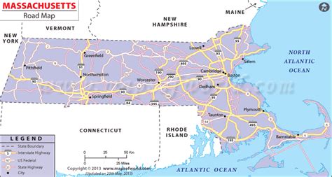 Massachusetts Road Map