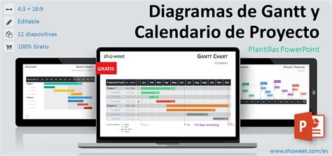 Diagramas De Gantt Y Calendario De Proyecto Para PowerPoint Showeet