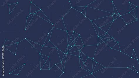 Blockchain Technology Futuristic Abstract Vector Background With Blockchain Peer To Peer Network