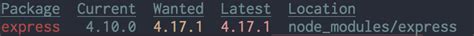 node js why npm update will update the module s but not its semver in package json stack