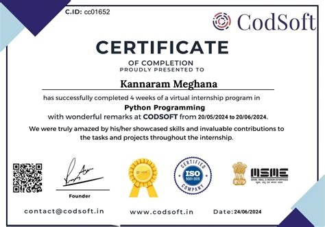 Kannaram Meghana On Linkedin Pythonprogramming Internship Coding