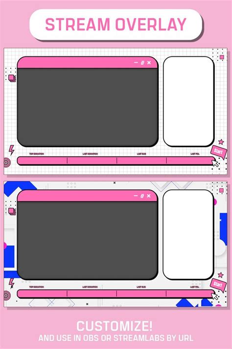 stream overlay for twitch and youtube streams