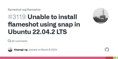 Unable To Install Flameshot Using Snap In Ubuntu LTS Issue Flameshot Org