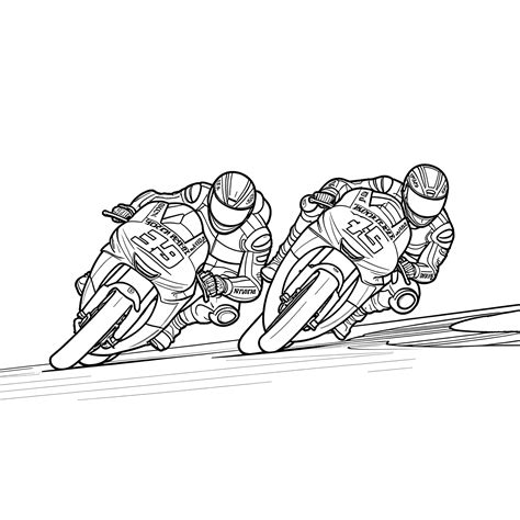 Best Motorcycle Racing Coloring Pages Free Printable Pdf