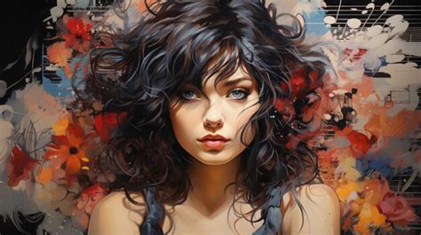 premium ai image creating art from song lyrics is a captivating