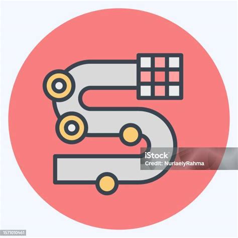 아이콘 레이스 트랙 레이싱 심볼과 관련이 있습니다 컬러 메이트 스타일 심플한 디자인 편집 가능 간단한 그림 가솔린에 대한 스톡 벡터 아트 및 기타 이미지 Istock