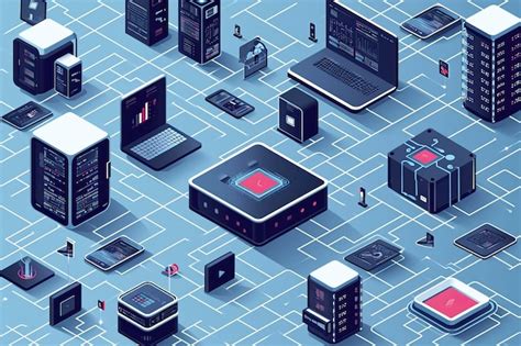 Premium Photo Concept Of Data Network Management Vector Isometric Map