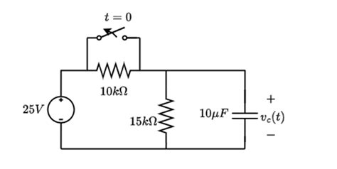 Solved 18for The Circuit Given Below The Switch Was Closed