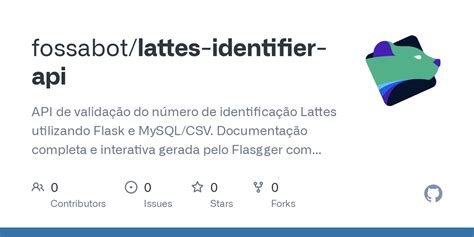 github fossabot lattes identifier api api de validação do número de identificação lattes
