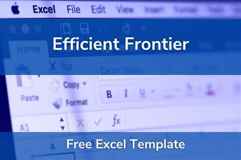 Efficient Frontier Excel Template • 365 Financial Analyst