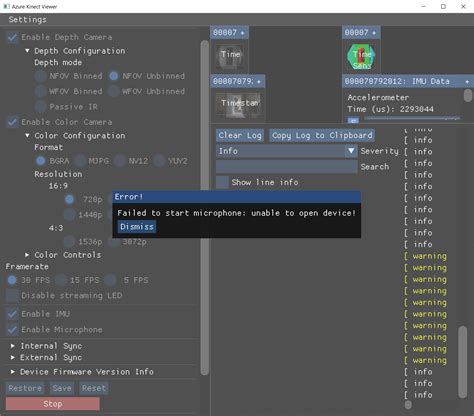 K Aviewer Fails To Open Microphone Issue Microsoft Azure Kinect Sensor SDK GitHub