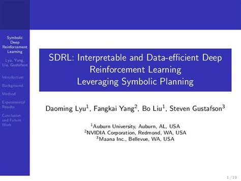 pdf sdrl interpretable and data efficient deep reinforcement ~dzl0053