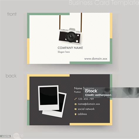 포토그래퍼 명함 템플릿 0명에 대한 스톡 벡터 아트 및 기타 이미지 0명 기업 재무와 산업 벡터 Istock