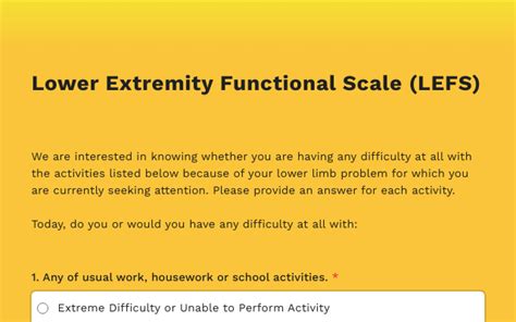Lower Extremity Functional Scale Scoring Effect Of Accelerated