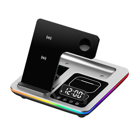 Naxoaeo Clearance Smart 3 In 1 Wireless Charger Alarm Clock Digital With Led Display 15w Fast