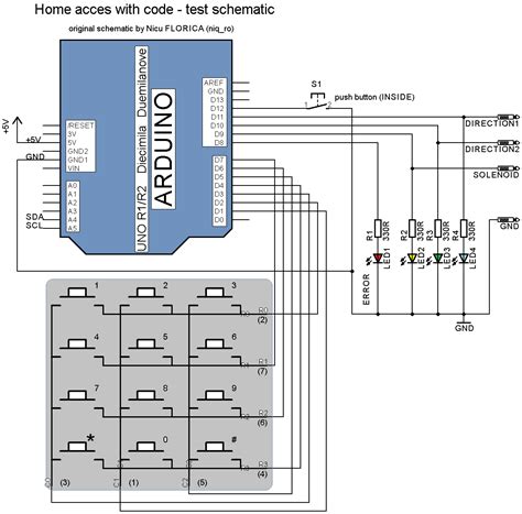 Arduino Keypad Schematic