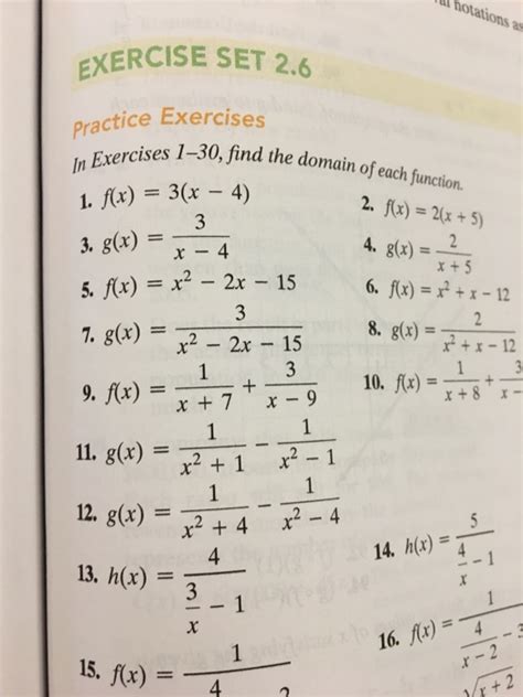 Solved Find The Domain Of Each Function Fx 3 X 4