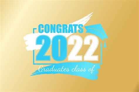 2022년 클래스 손으로 그린 브러쉬 스트라이프와 교육 학술 모자와 번호 졸업 디자인 프레임 고등학교 또는 대학 축하 졸업생