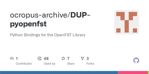Github Ocropus Archivedup Pyopenfst Python Bindings For The Openfst