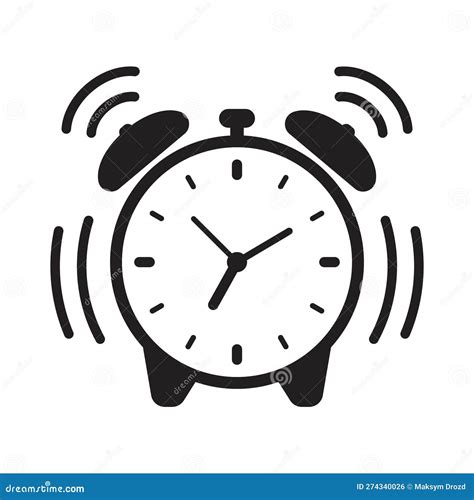 Ringing Alarm Clock Icon Alarm Clock Vector Icon Retro Alarm Clock Stock Vector