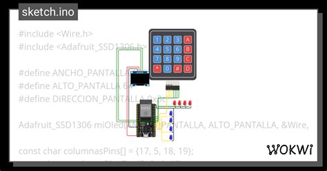 Teclado Multiplexado Wokwi ESP32 STM32 Arduino Simulator