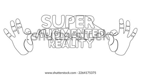 One Continuous Line Hand Super Augmented Stock Vector Royalty Free 2264175375 Shutterstock